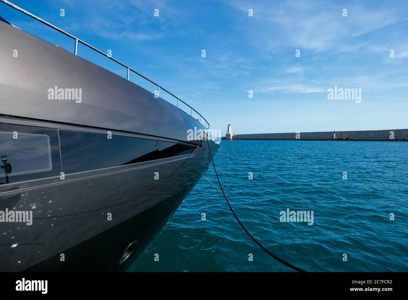 Luxury ship sailing in the sea on a beautiful sunny day Stock Photo - Alamy