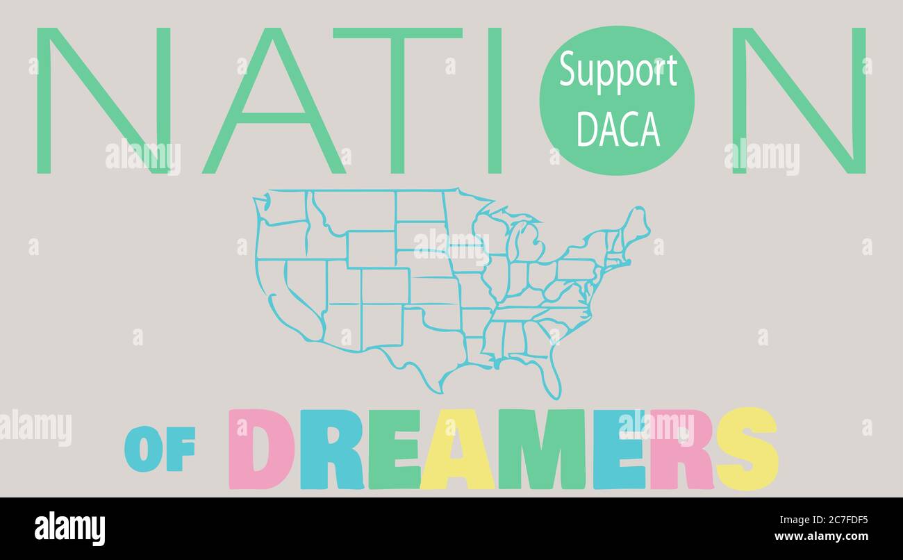 DACA Support Sign Vector Illustration Stock Photo - Alamy