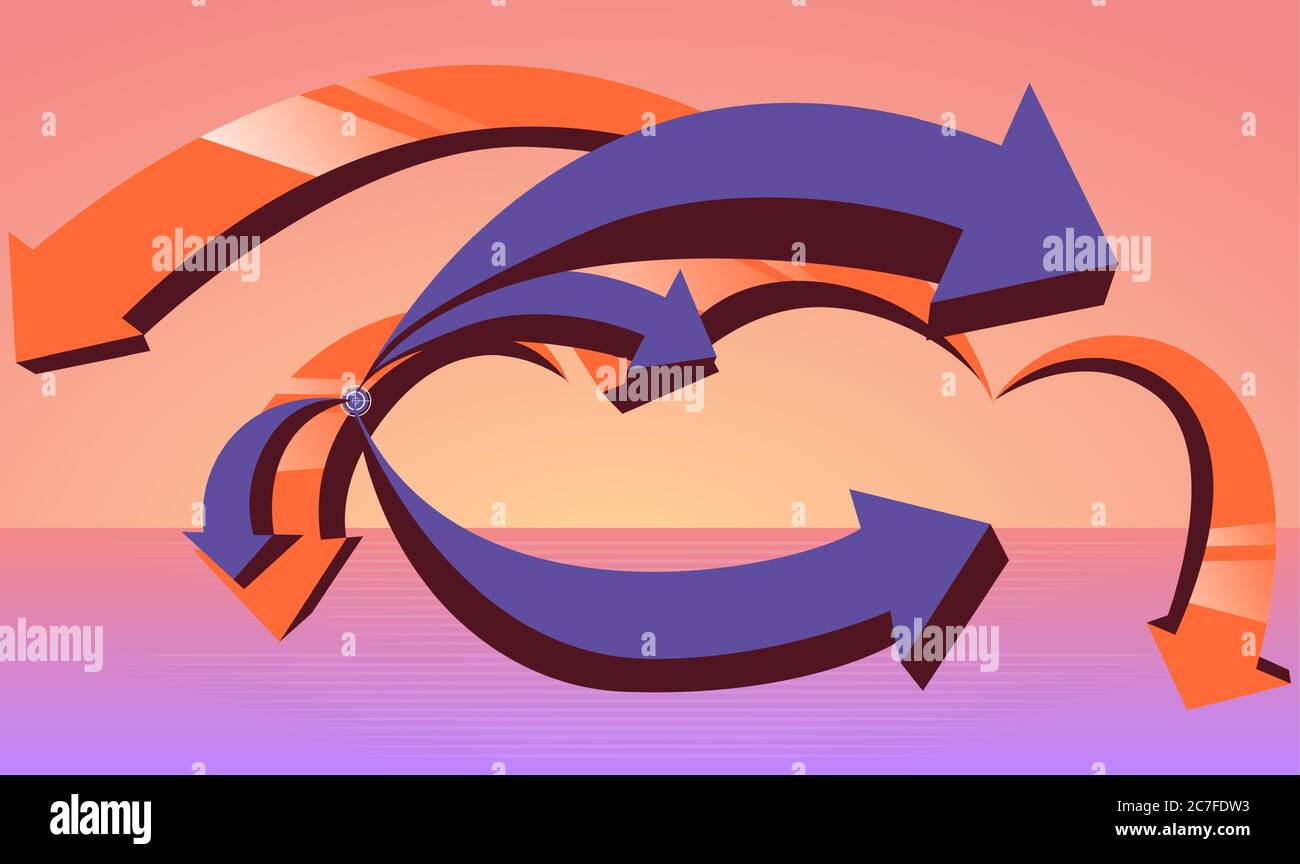 Arrow on target glyph Cut Out Stock Images & Pictures - Alamy