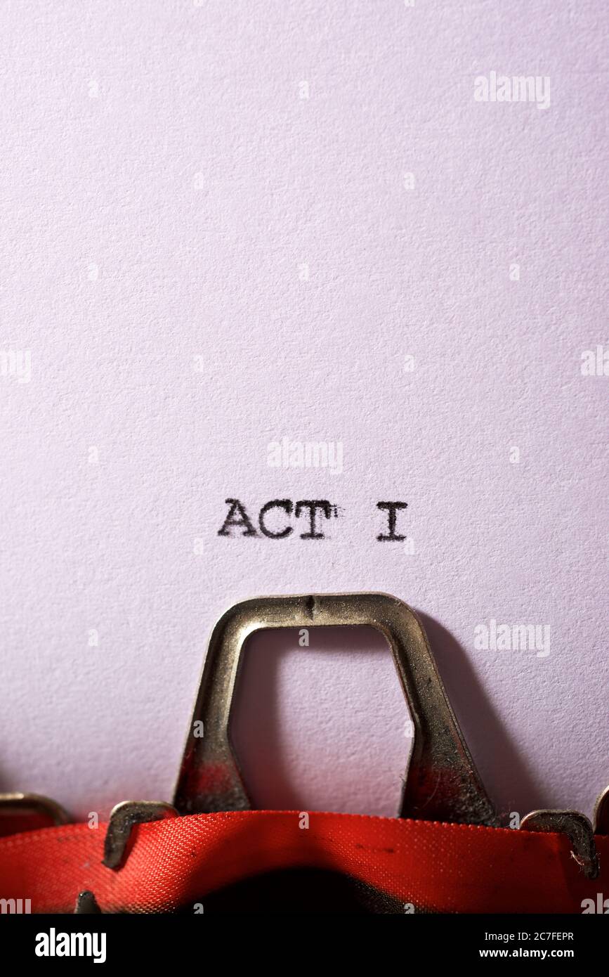 Act I text written on a paper Stock Photo - Alamy