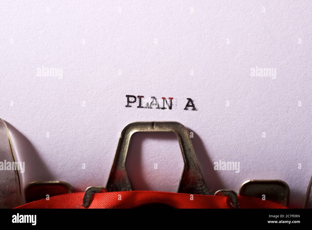 Plan A text written on a paper Stock Photo - Alamy
