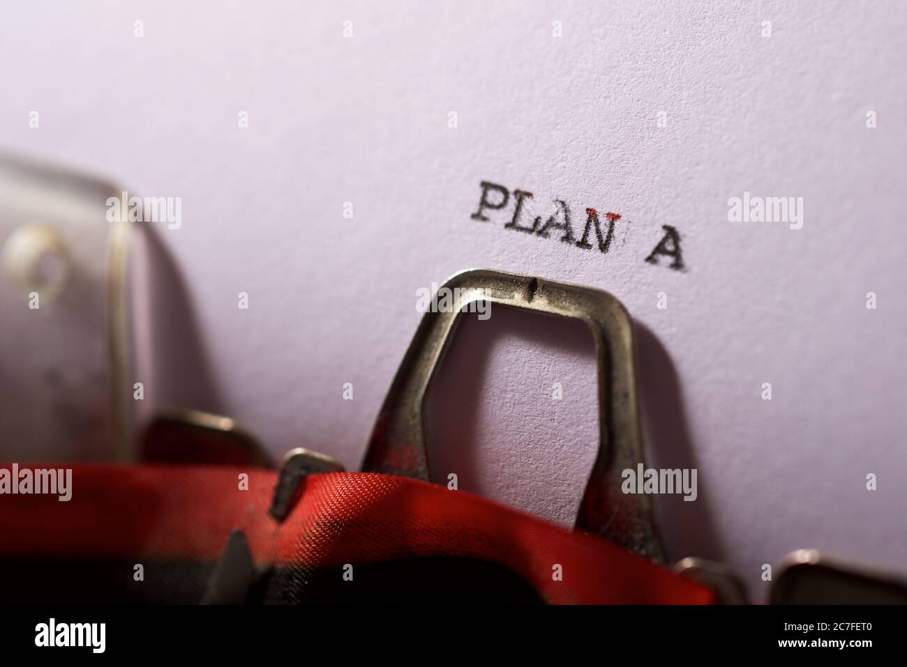 Plan A text written on a paper Stock Photo - Alamy