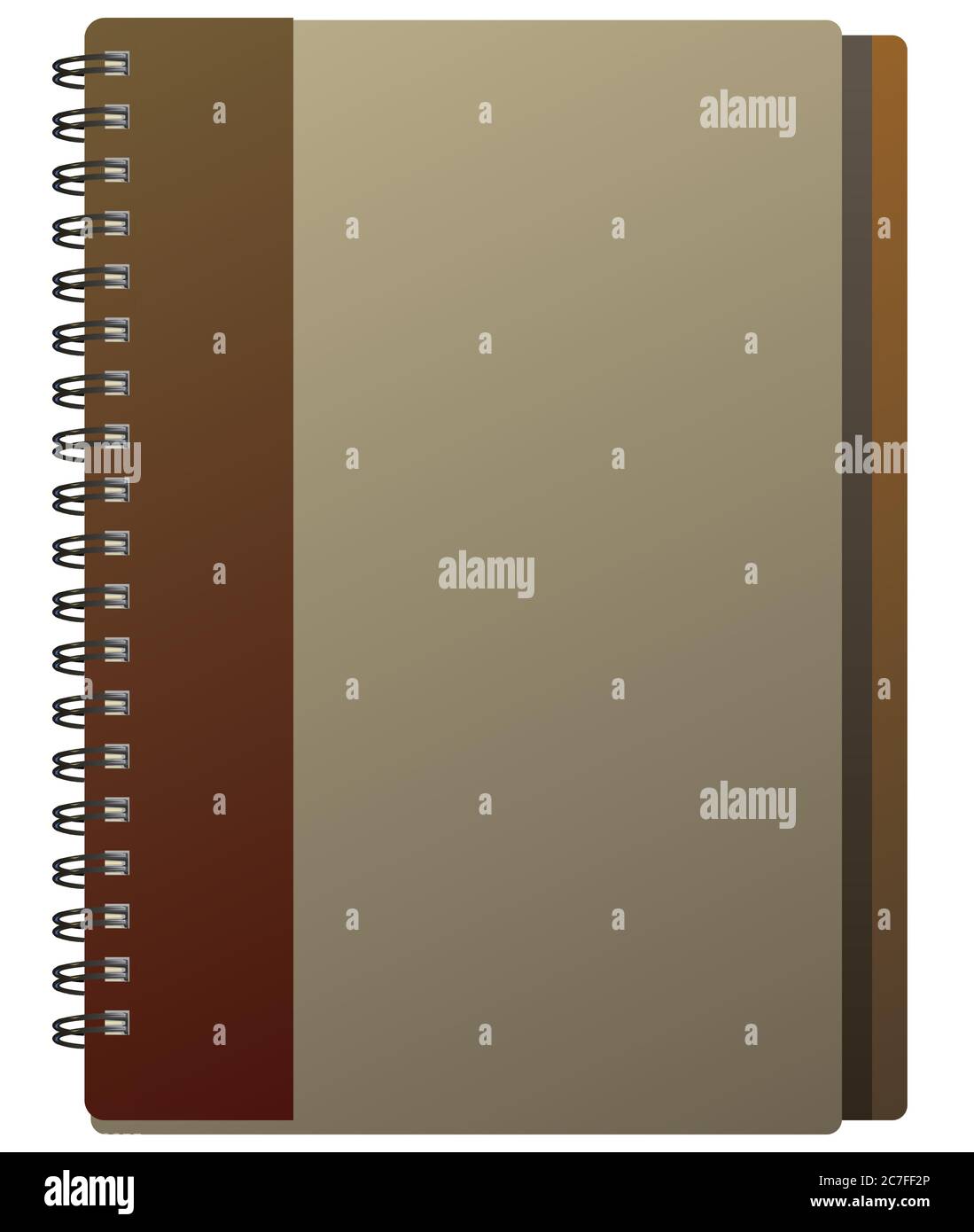 Notebook. For notes and notes. Hard cover. Isolated vector object on ...