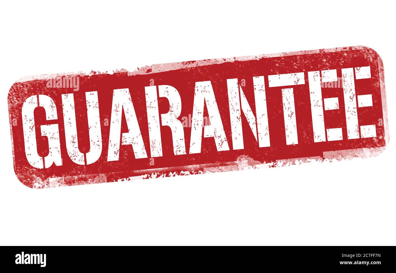 Guarantee sign or stamp on white background, vector illustration Stock ...