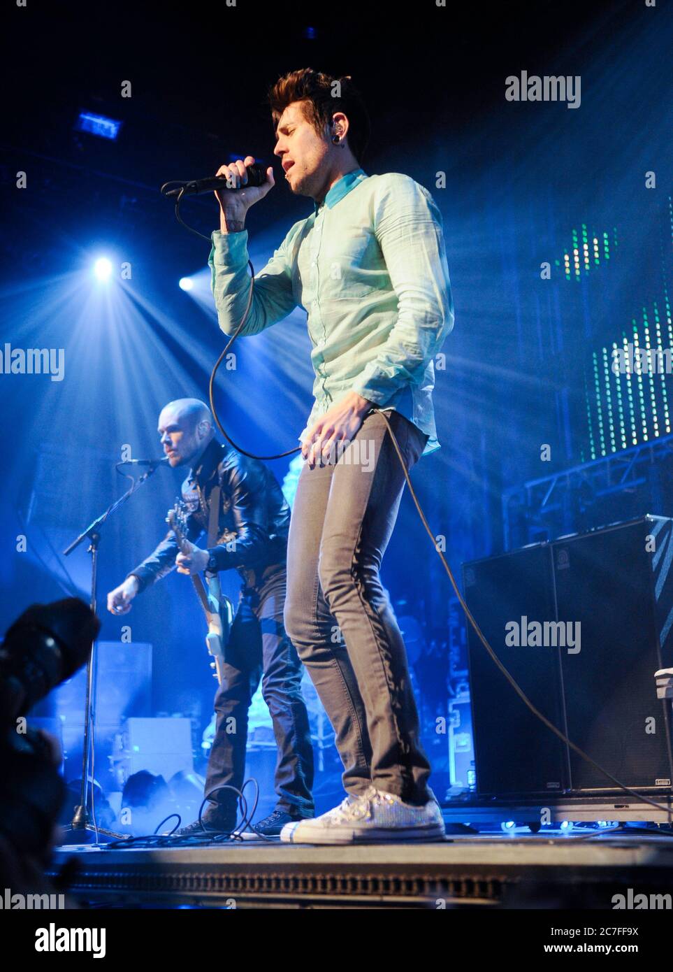 Davey Havok and Hunter Burgan (L) of AFI performs at the 2008 KROQ ...
