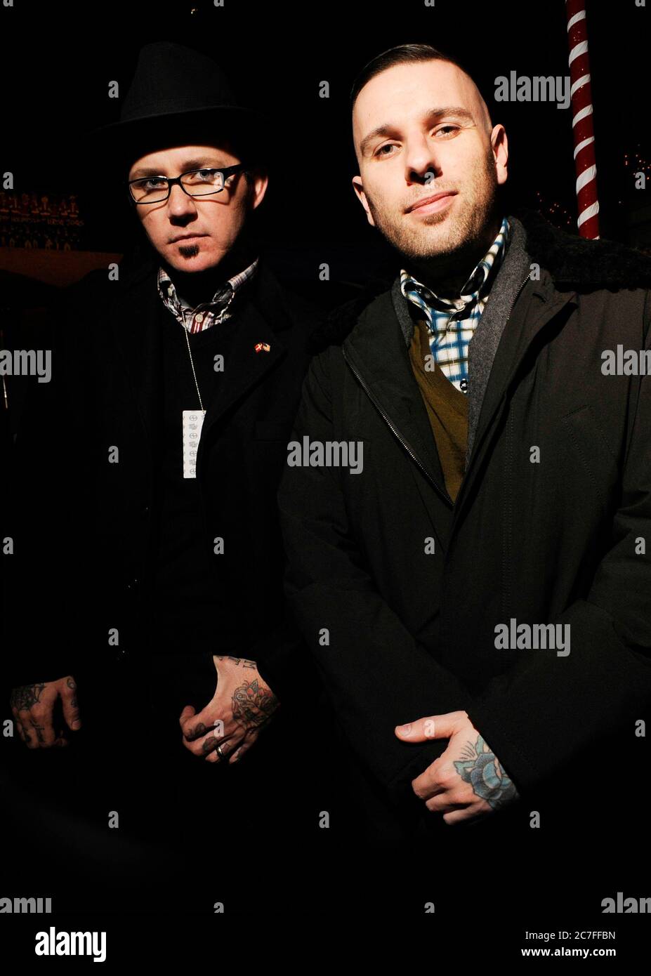 Nick 13 of Tiger Army (r) backstage portrait with snowmen wallpaper ...