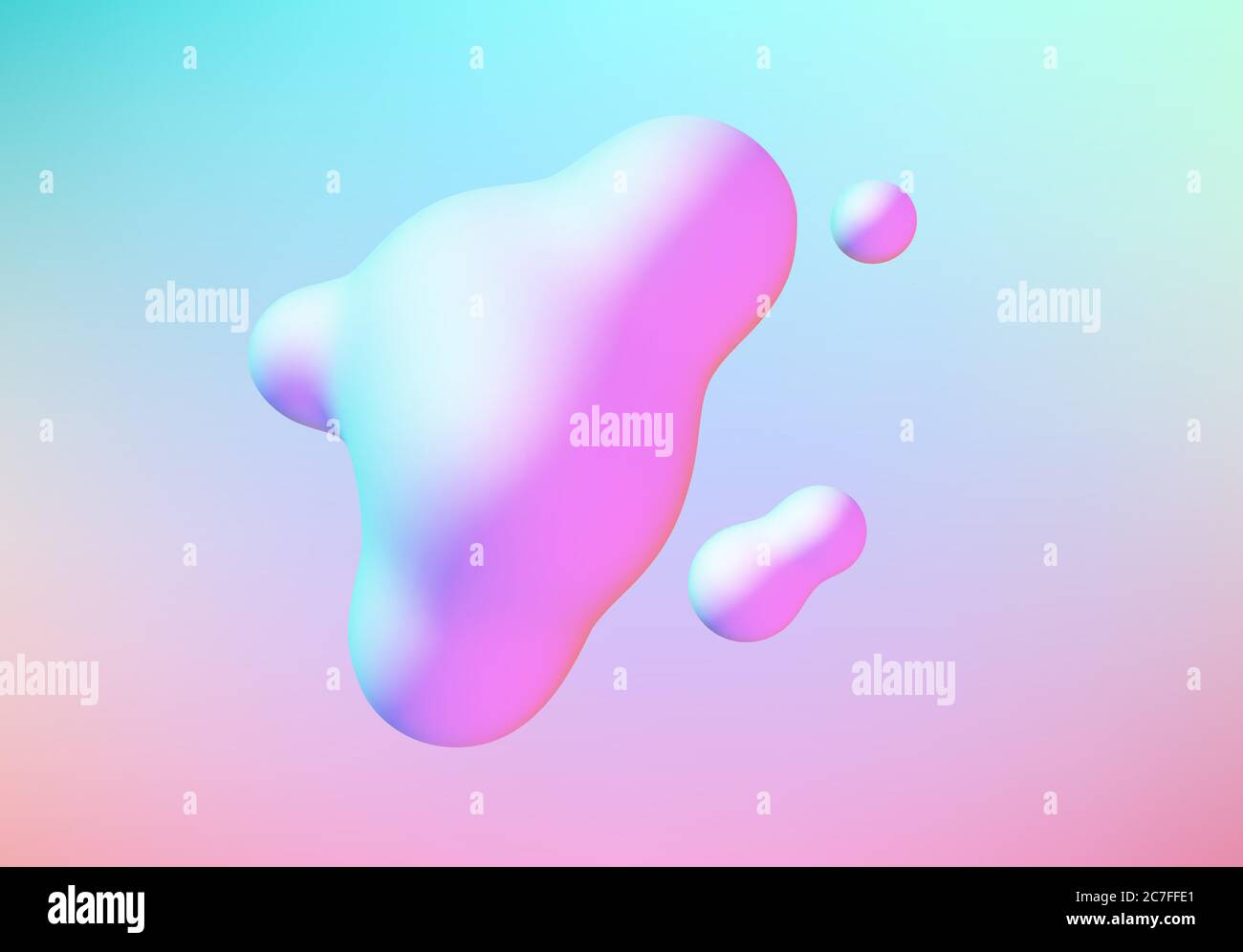 Fluid design liquid blobs with vibrant intense colors abstract ...