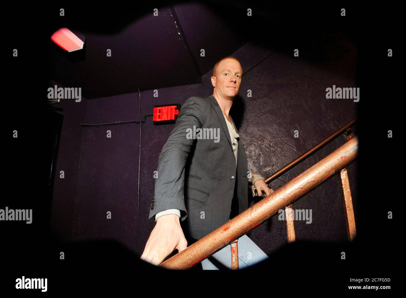 Singer Max Collins of Eve 6 backstage at the Key Club on September 12 ...