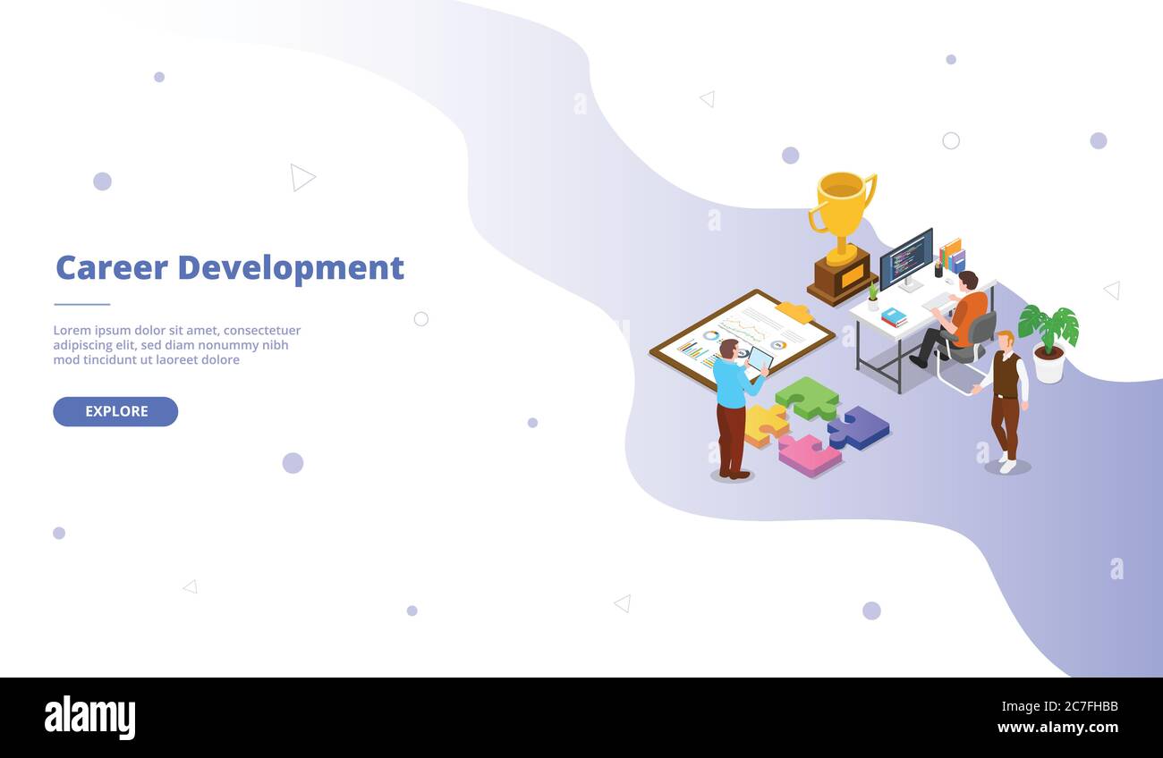 Career development people activities in working space campaign for web ...