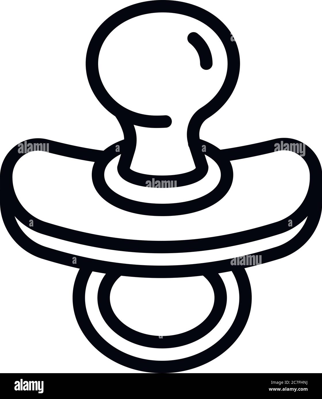 Rubber pacifier icon. Outline rubber pacifier vector icon for web ...