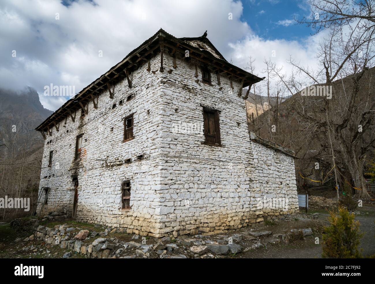 Yagyashala at Muktinath, Lower Mustang, Nepal Stock Photo - Alamy