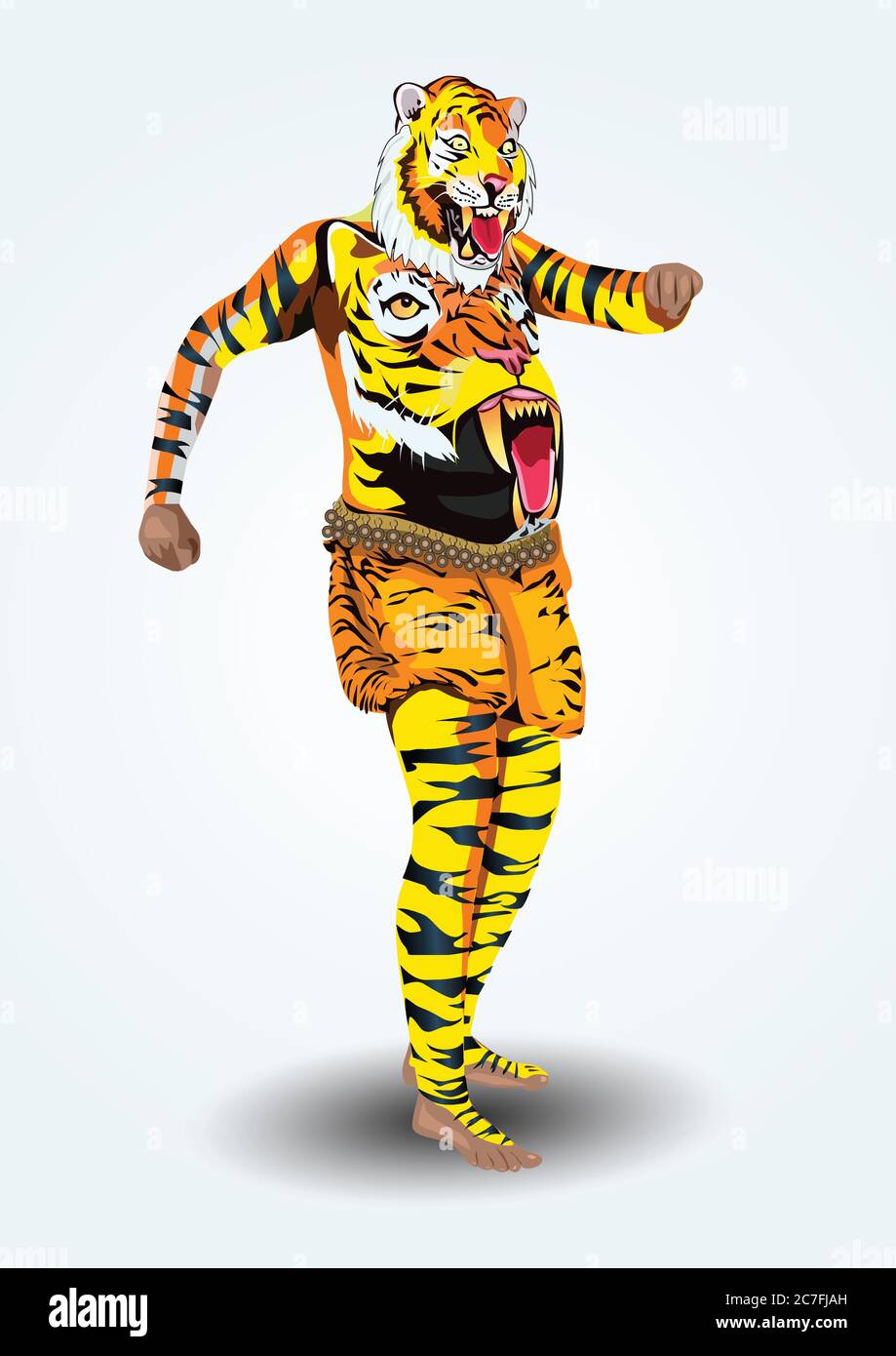 Puli Kali, tiger dance with onam festival of South India Kerala Stock ...