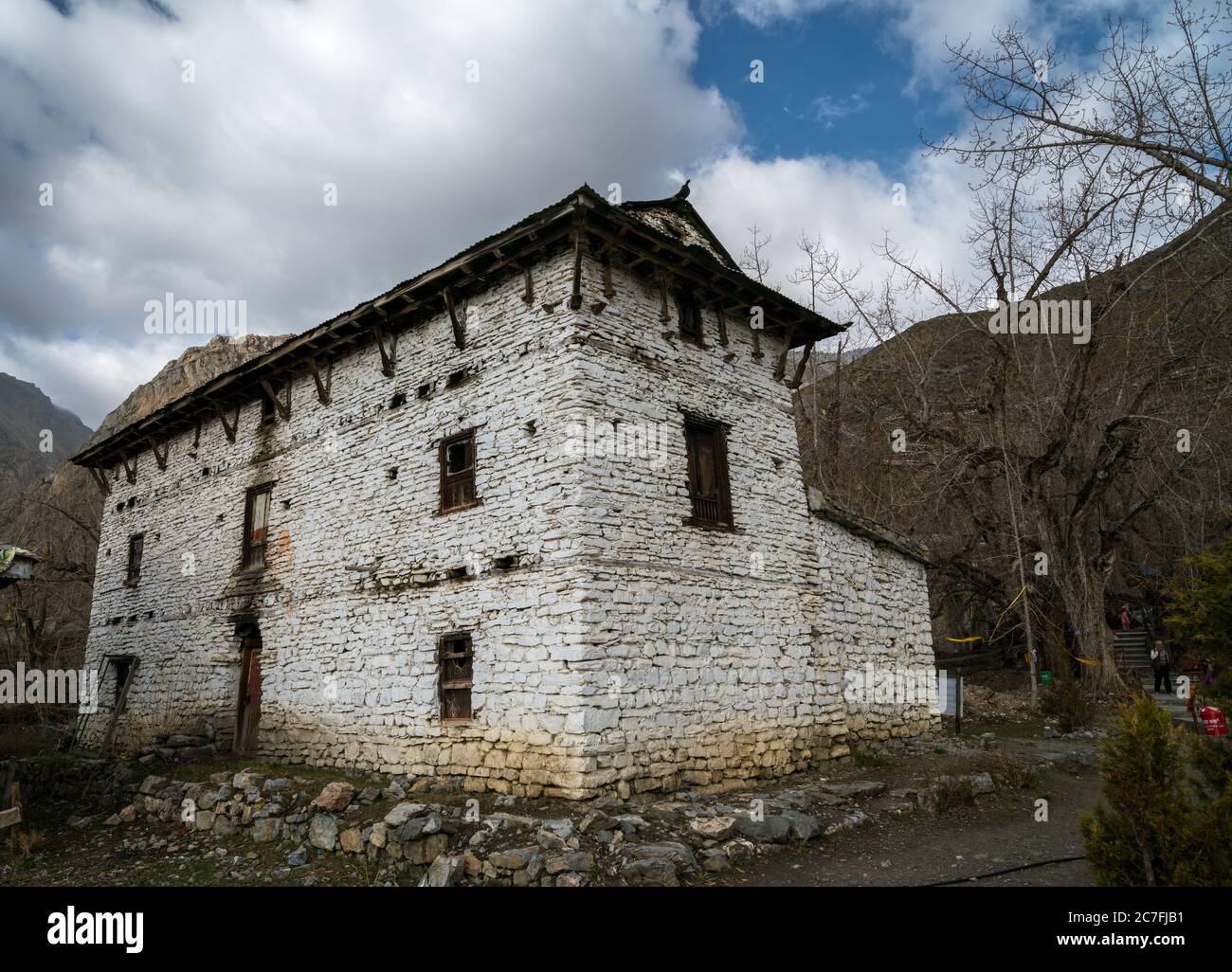 Yagyashala at Muktinath, Lower Mustang, Nepal Stock Photo - Alamy