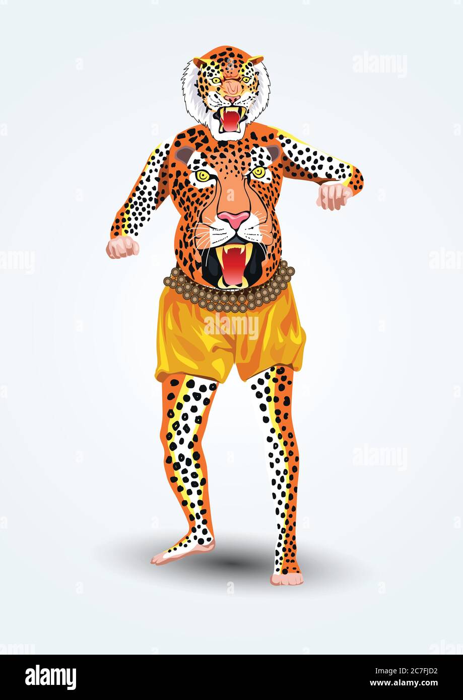 Puli Kali, tiger dance with onam festival of South India Kerala Stock ...
