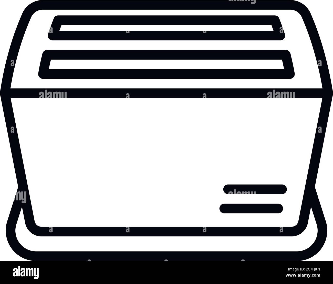 Kitchen toaster icon. Outline kitchen toaster vector icon for web ...