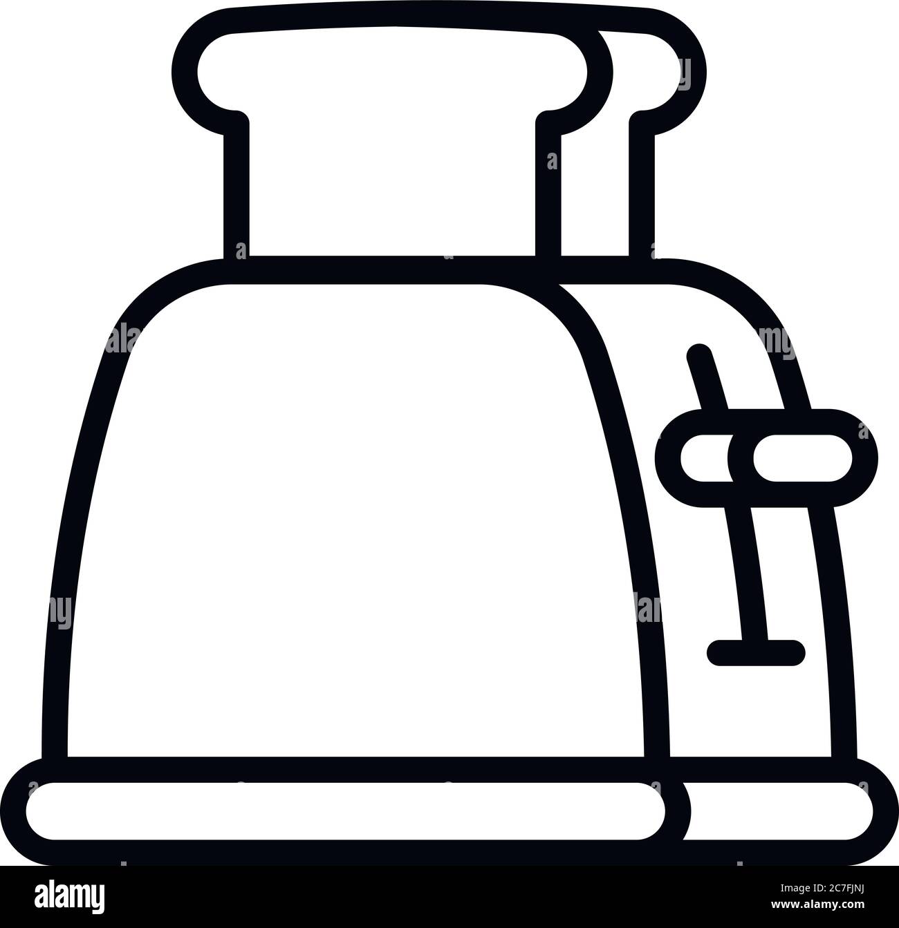 Toasted bread icon. Outline toasted bread vector icon for web design ...