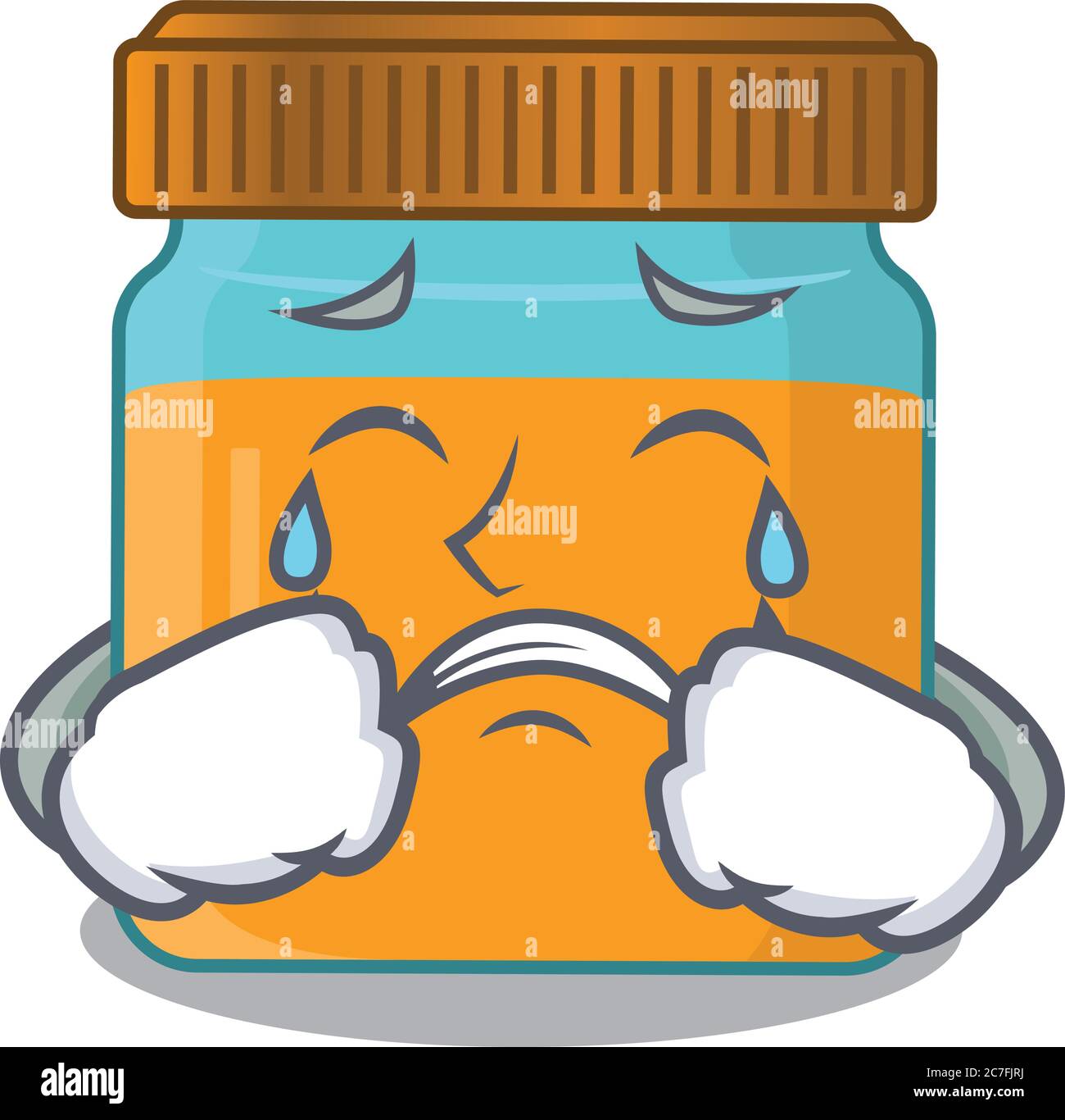 Caricature design of honey jar having a sad face Stock Vector Image ...