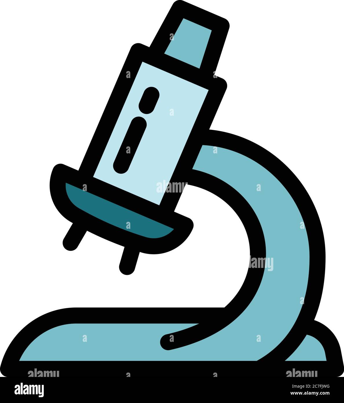 Lab microscope icon. Outline lab microscope vector icon for web design isolated on white ...