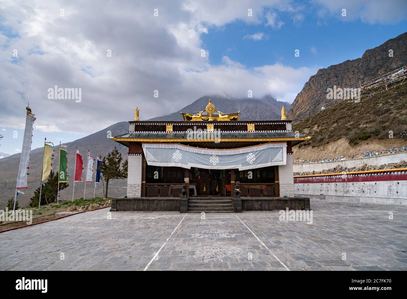 Mharme Lha Khang (Narsingh) Gompa at Muktinath, Lower Mustang, Nepal Stock Photo - Alamy