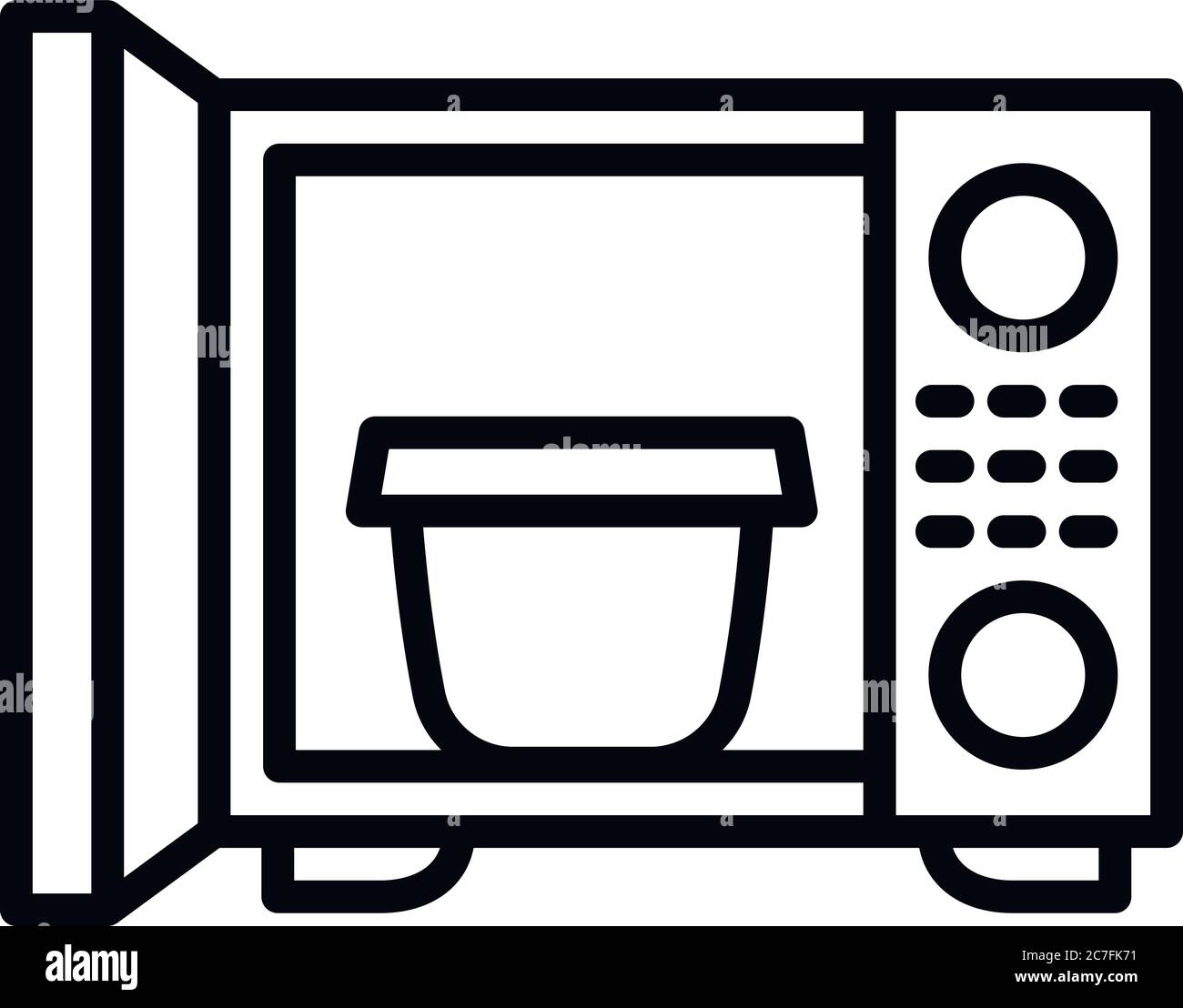 Open microwave icon. Outline open microwave vector icon for web design ...