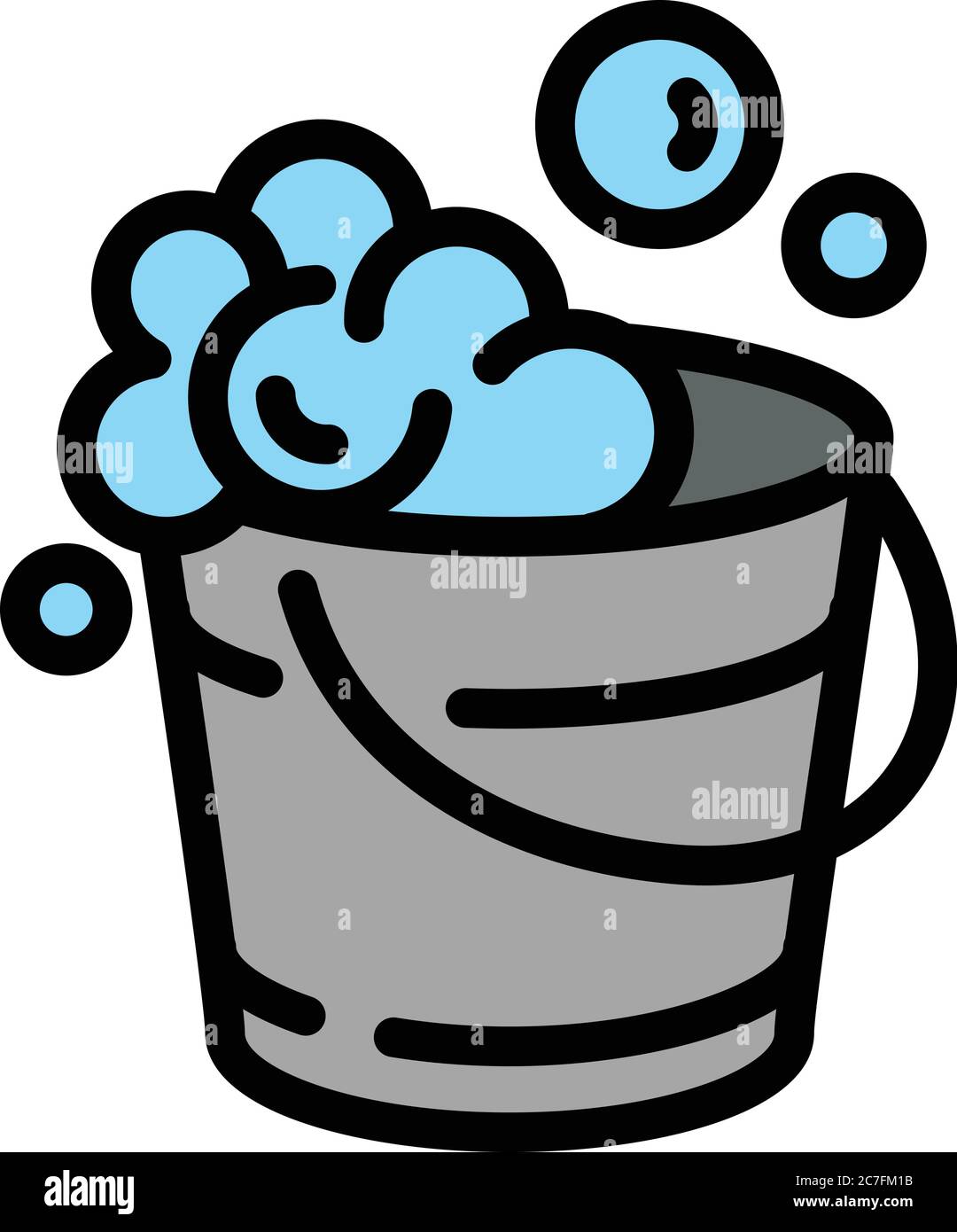 Car wash bucket icon. Outline car wash bucket vector icon for web ...