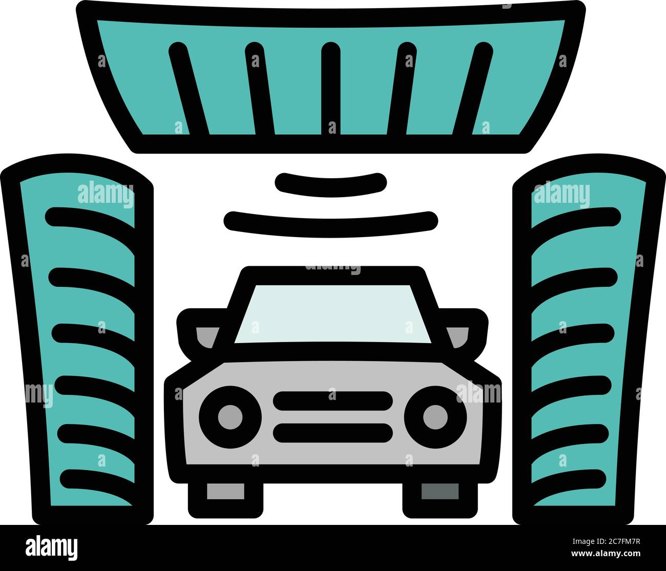 Auto brush car wash icon. Outline auto brush car wash vector icon for ...