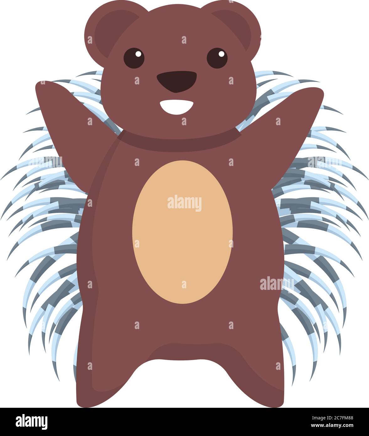 Smiling porcupine icon. Cartoon of smiling porcupine vector icon for ...