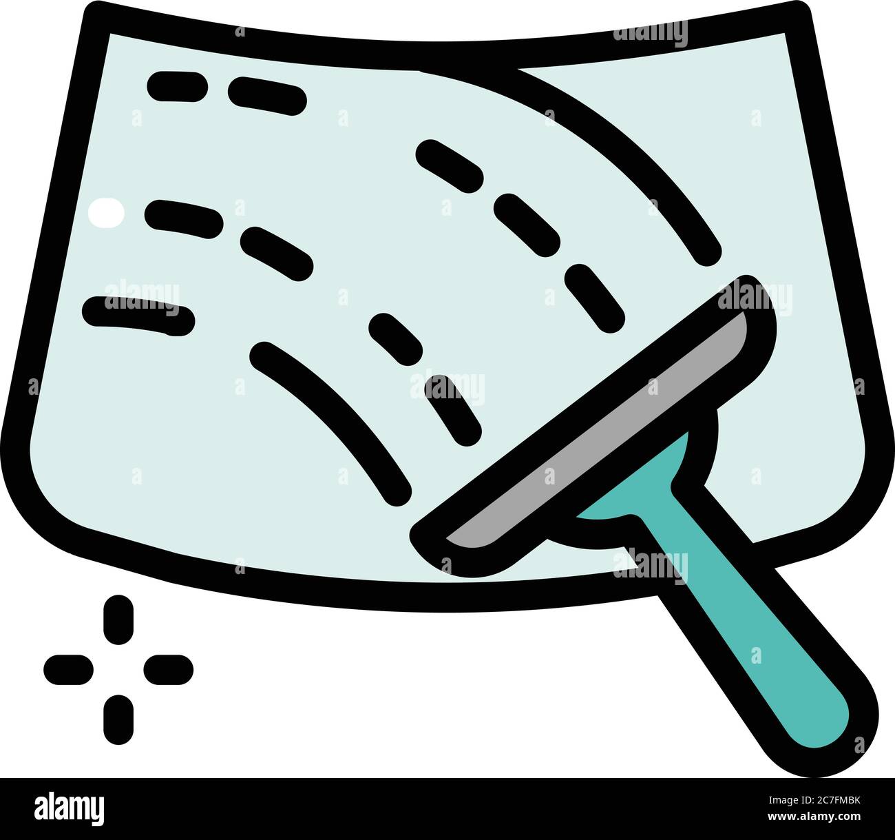 Clean car windscreen icon. Outline clean car windscreen vector icon for ...