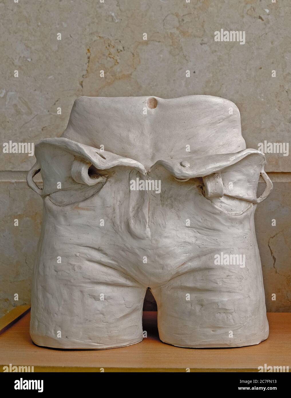 Sculptural image of the middle part of the human body from the belt to ...