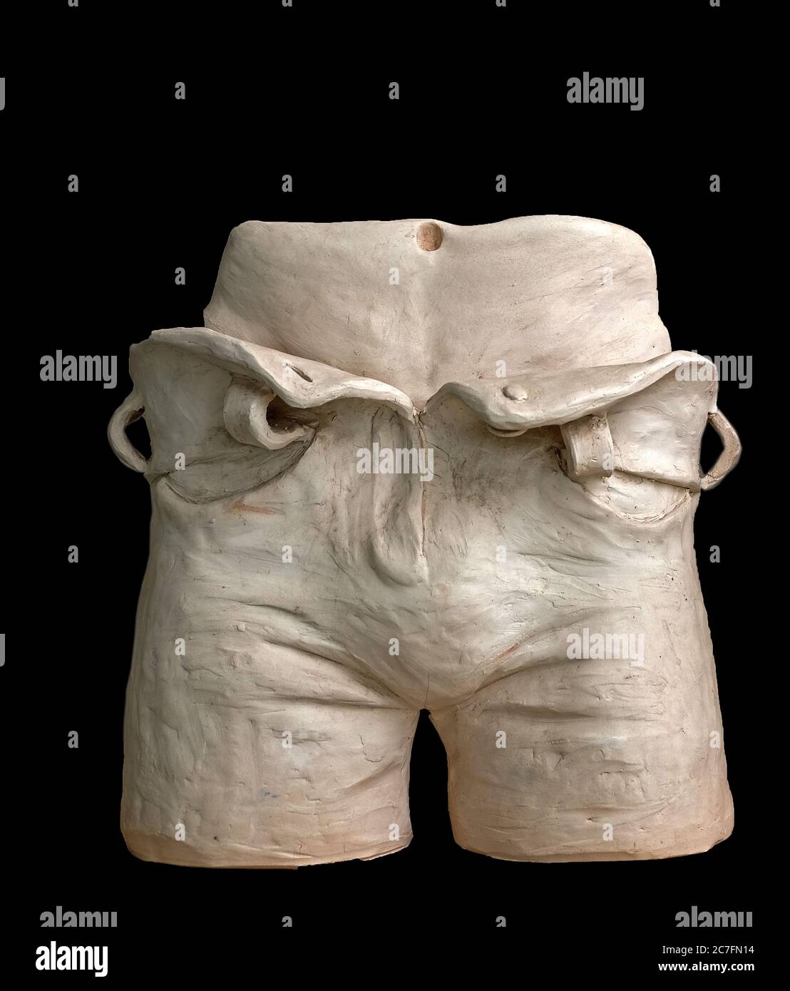 Sculptural image of the middle part of the human body from the belt to ...
