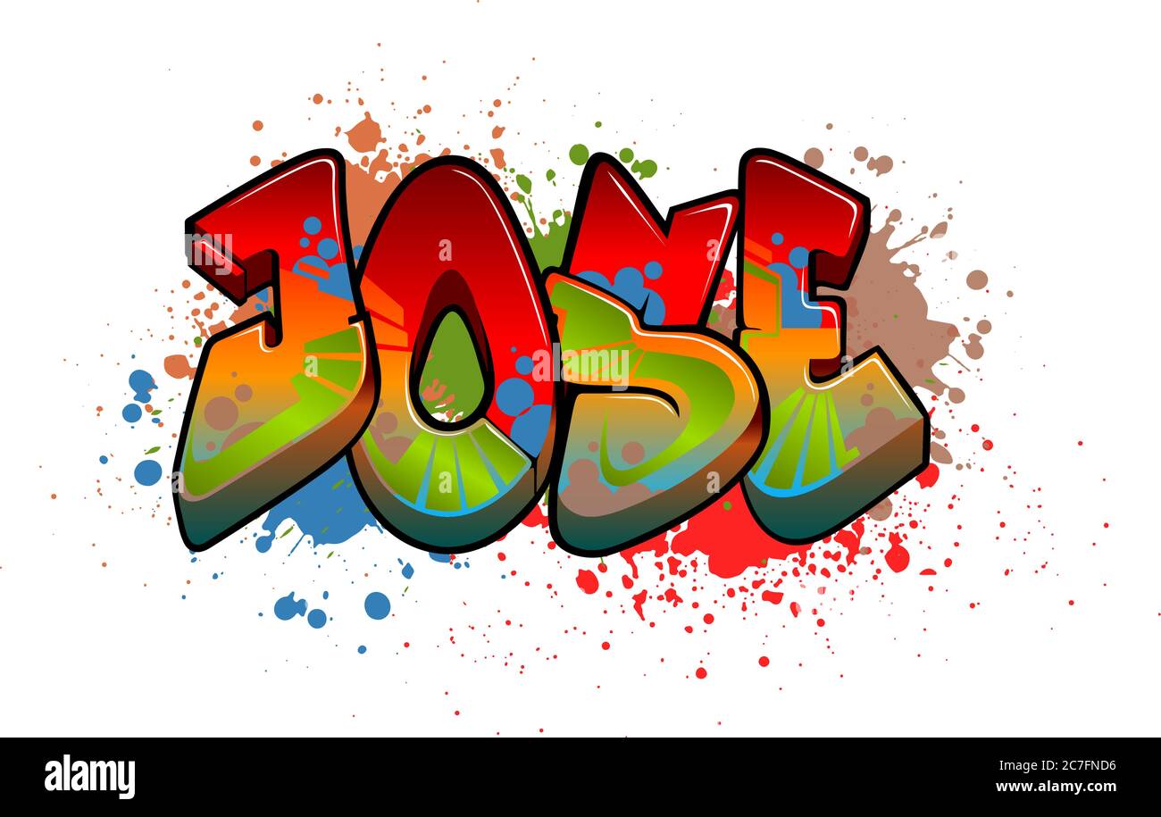 A cool Graffiti styled Name design. Legible letters for all ages Stock ...