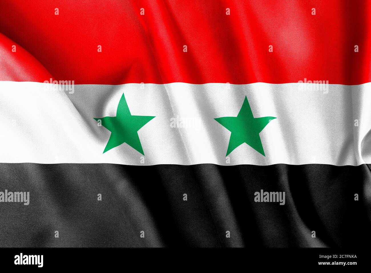 Syrian flag texture crumpled up Stock Photo - Alamy