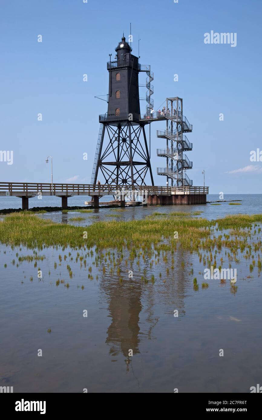 Germany, Lower Saxony, Dorumer Leuchtturm, Dorum-Neufeld, Dorum ...