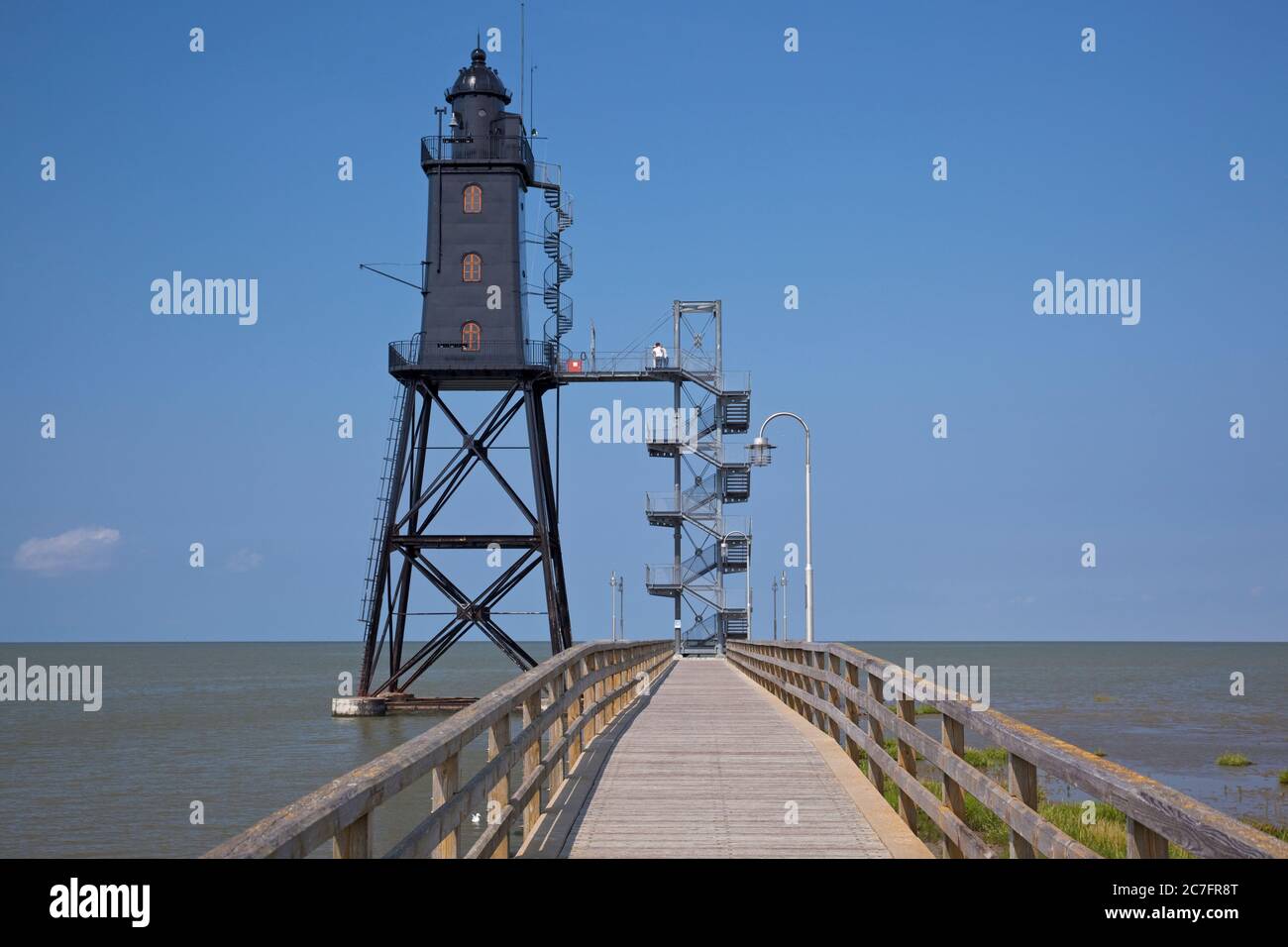 Obereversand lighthouse in dorum neufeld germany hi-res stock ...