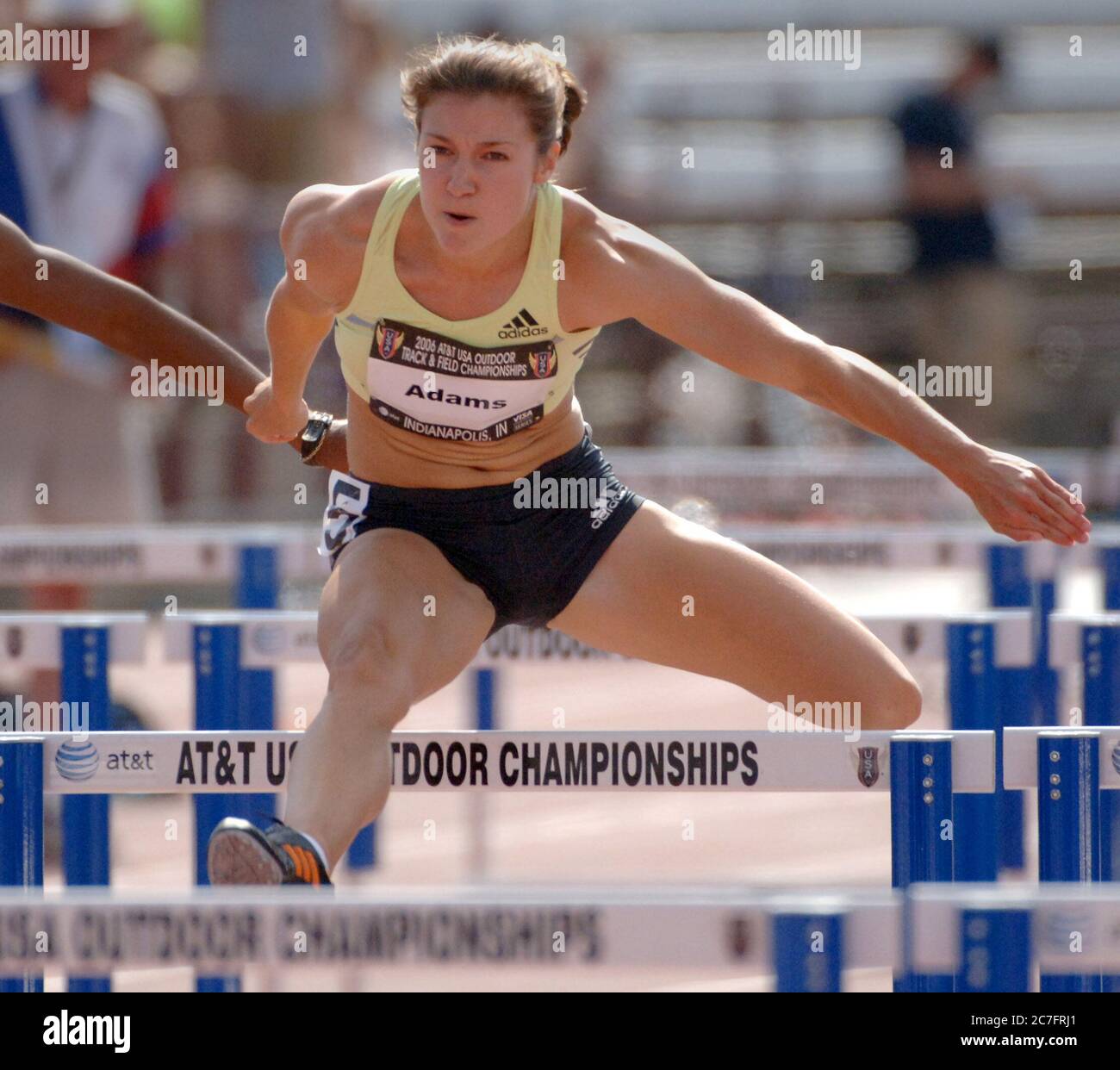 Jenny Adams wins first-round heat of women's 100-meter hurdles in 12.83 ...