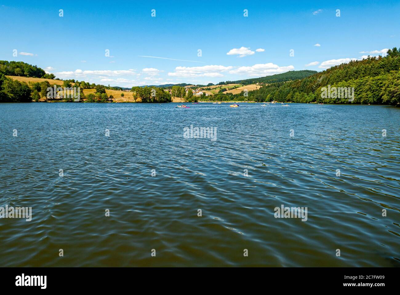 landscape of the Lac des Sapins in the mountains of the eastern Rhône ...