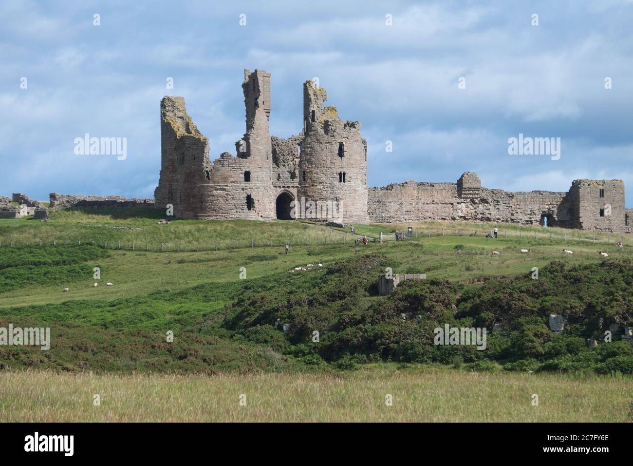 Dunstanburgh castle walk hi-res stock photography and images - Alamy