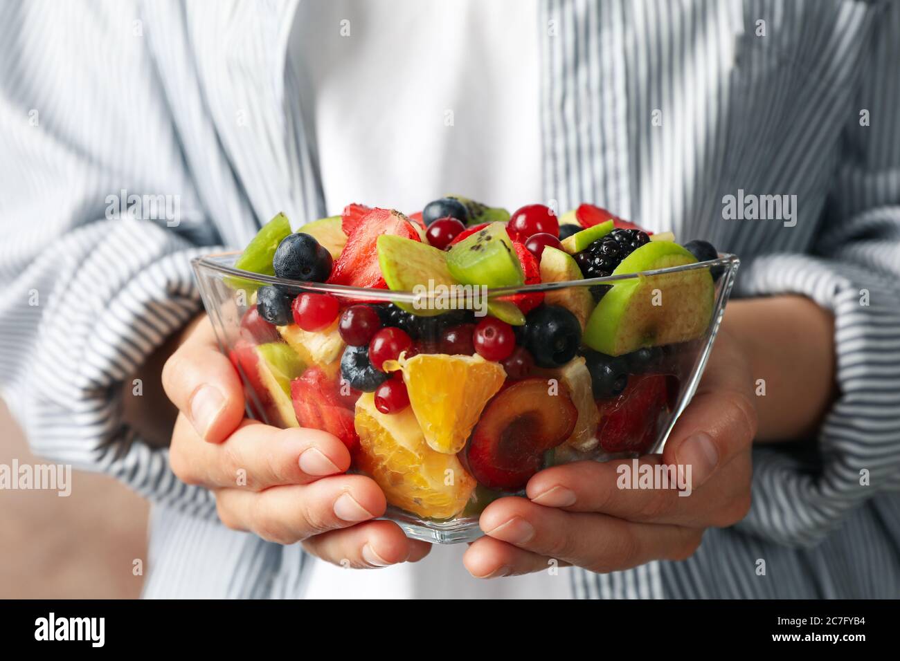 Front view woman holds bowl hi-res stock photography and images - Alamy