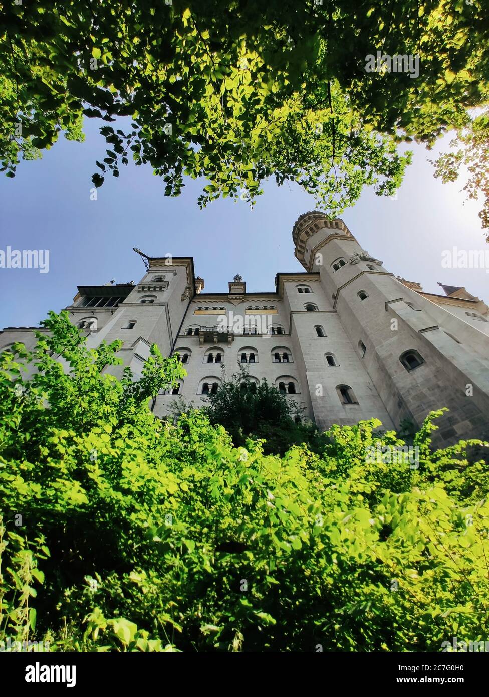 Fussen, Germany - June 27, 2019: Famous Neuschwanstein Castle in the ...