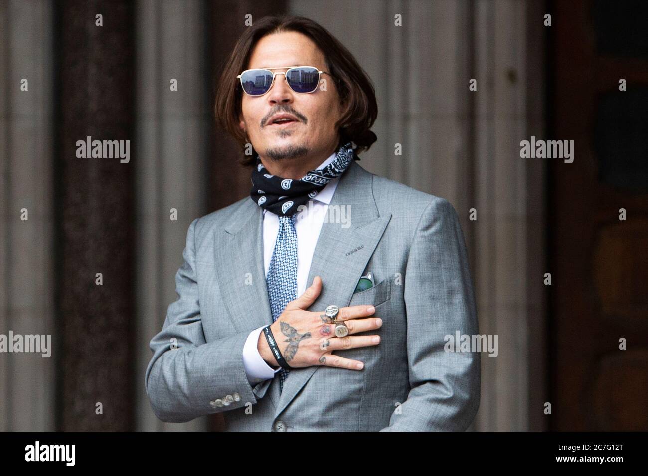 Johnny Depp arrives at London'a Royal Courts of Justice during the ...