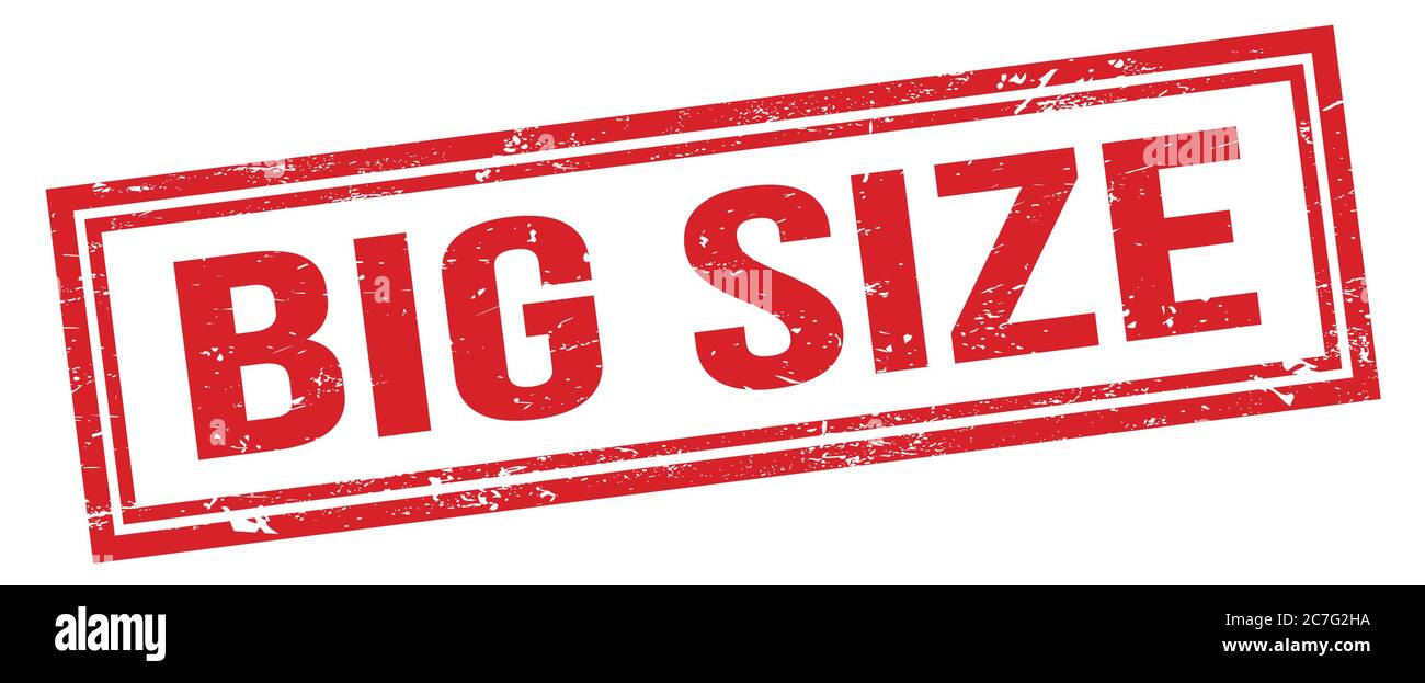 BIG SIZE red grungy rectangle stamp sign Stock Photo - Alamy