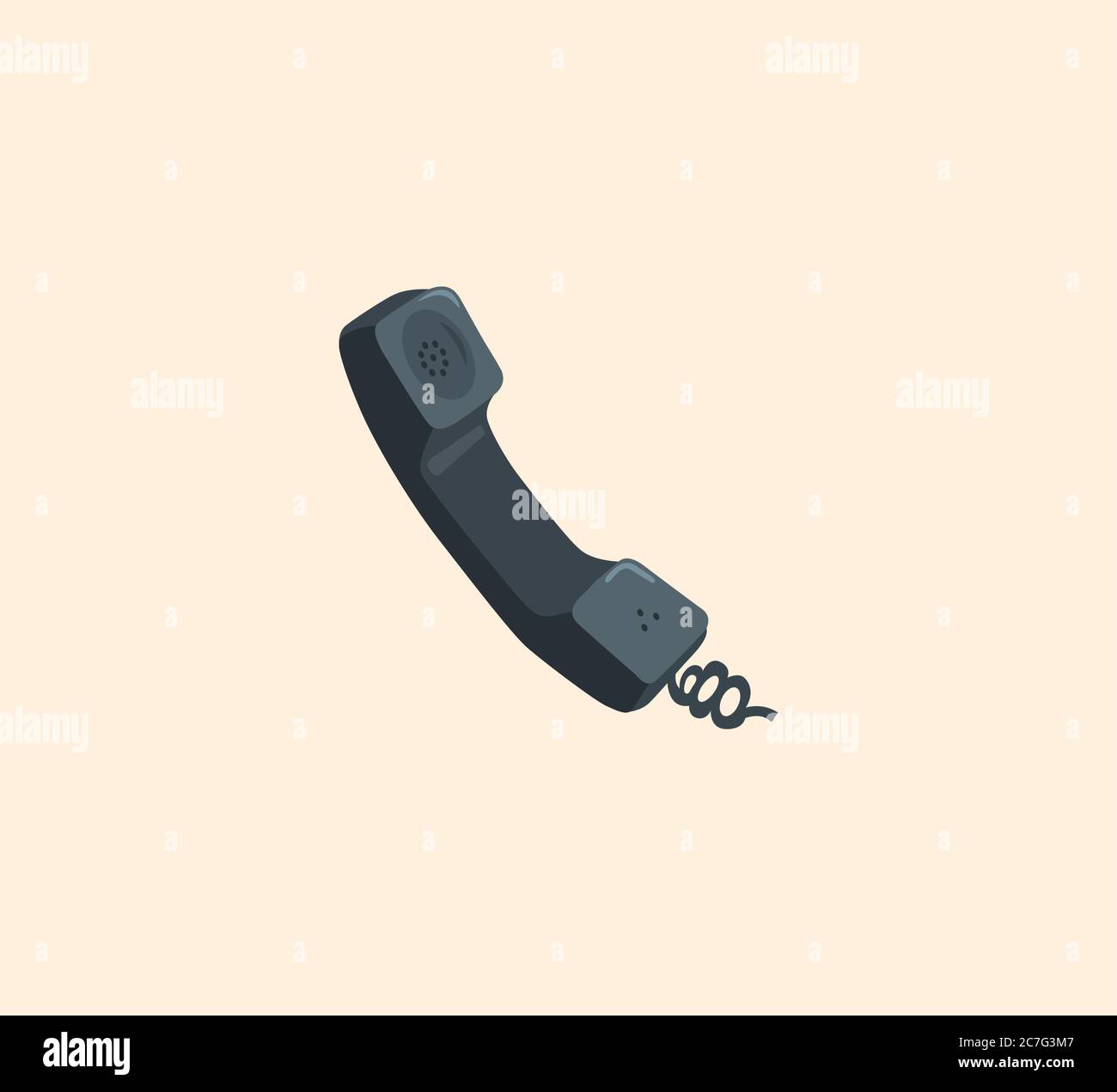 Old telephone vector isolated illustration. Old telephone icon Stock ...