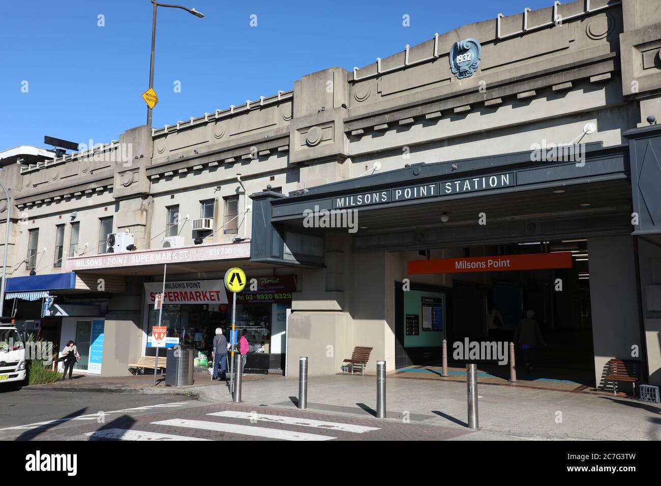 Eastern side entrance to Milsons Point train station, Sydney, NSW ...