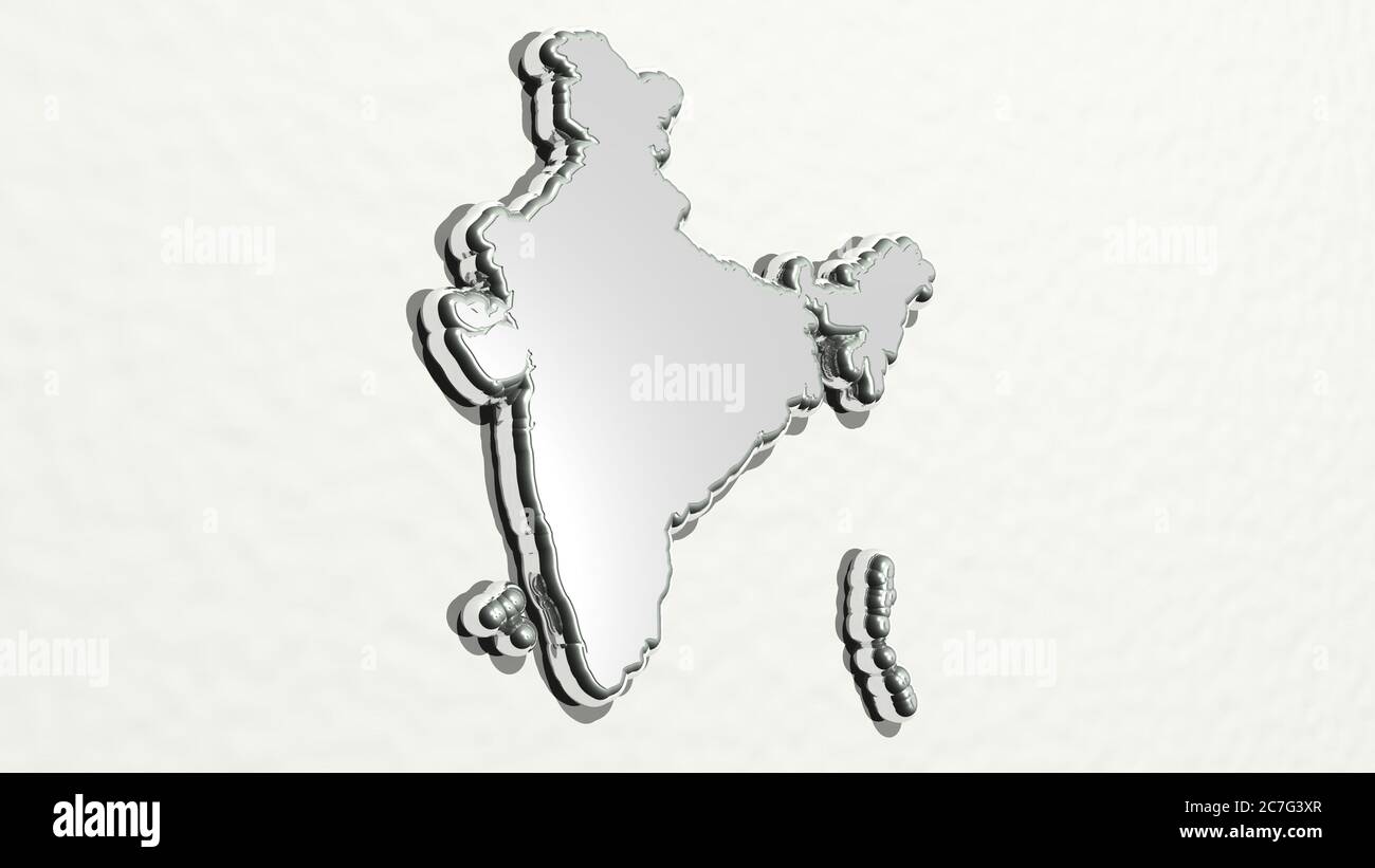 Metallic map of india hi-res stock photography and images - Alamy