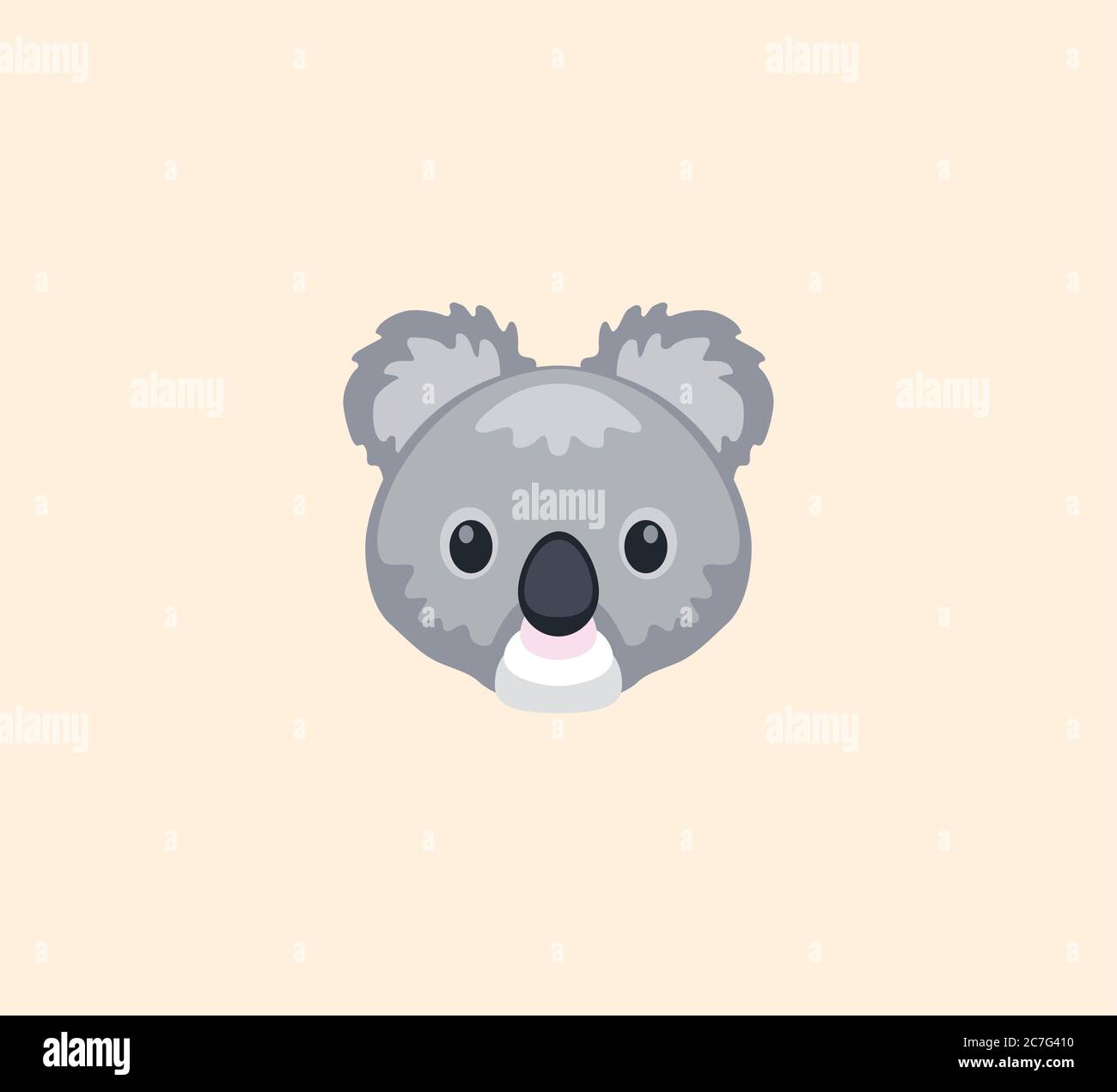 Koala face vector isolated illustration. Koala icon Stock Vector Image ...