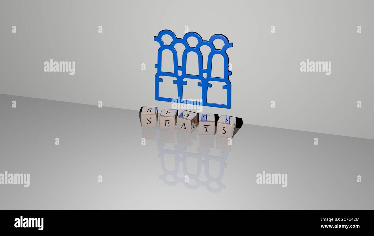 3D graphical image of SEATS vertically along with text built by ...