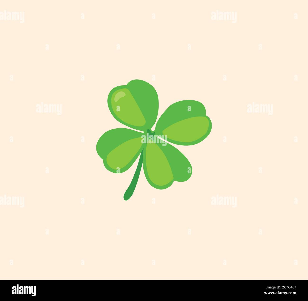 Four Leaf Clover vector isolated illustration. Clover icon Stock Vector ...
