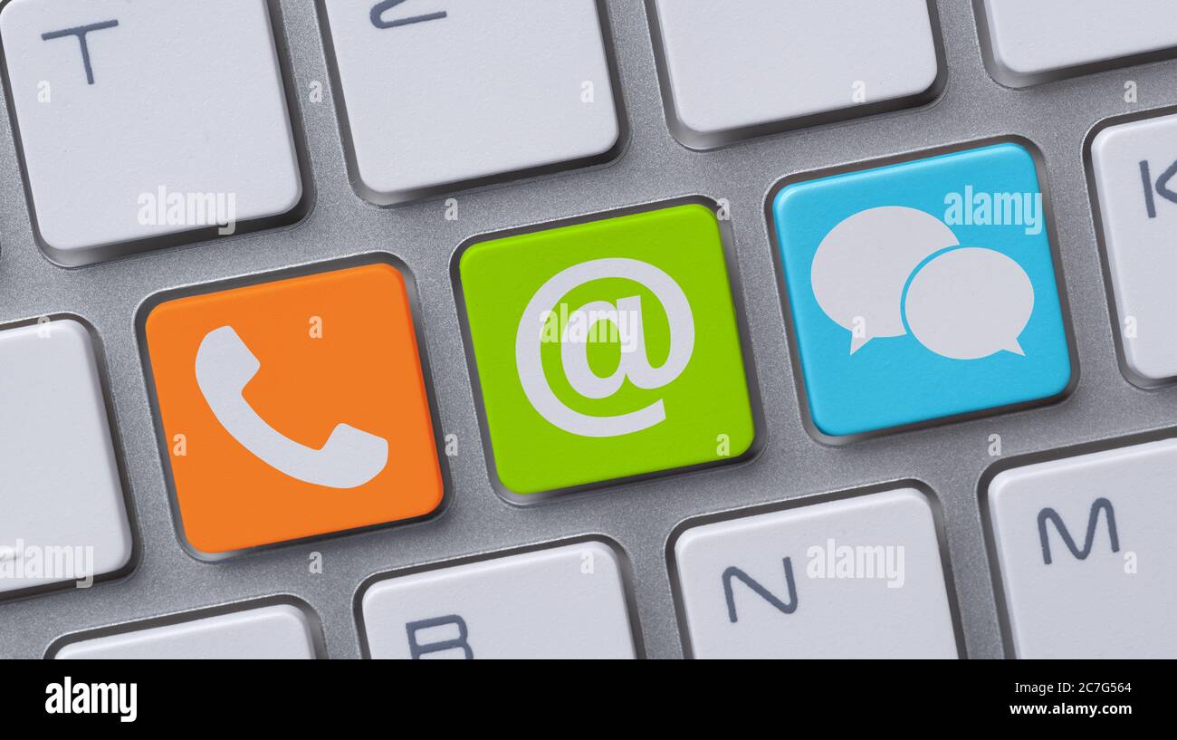Button keyboard us contacting hi-res stock photography and images - Alamy