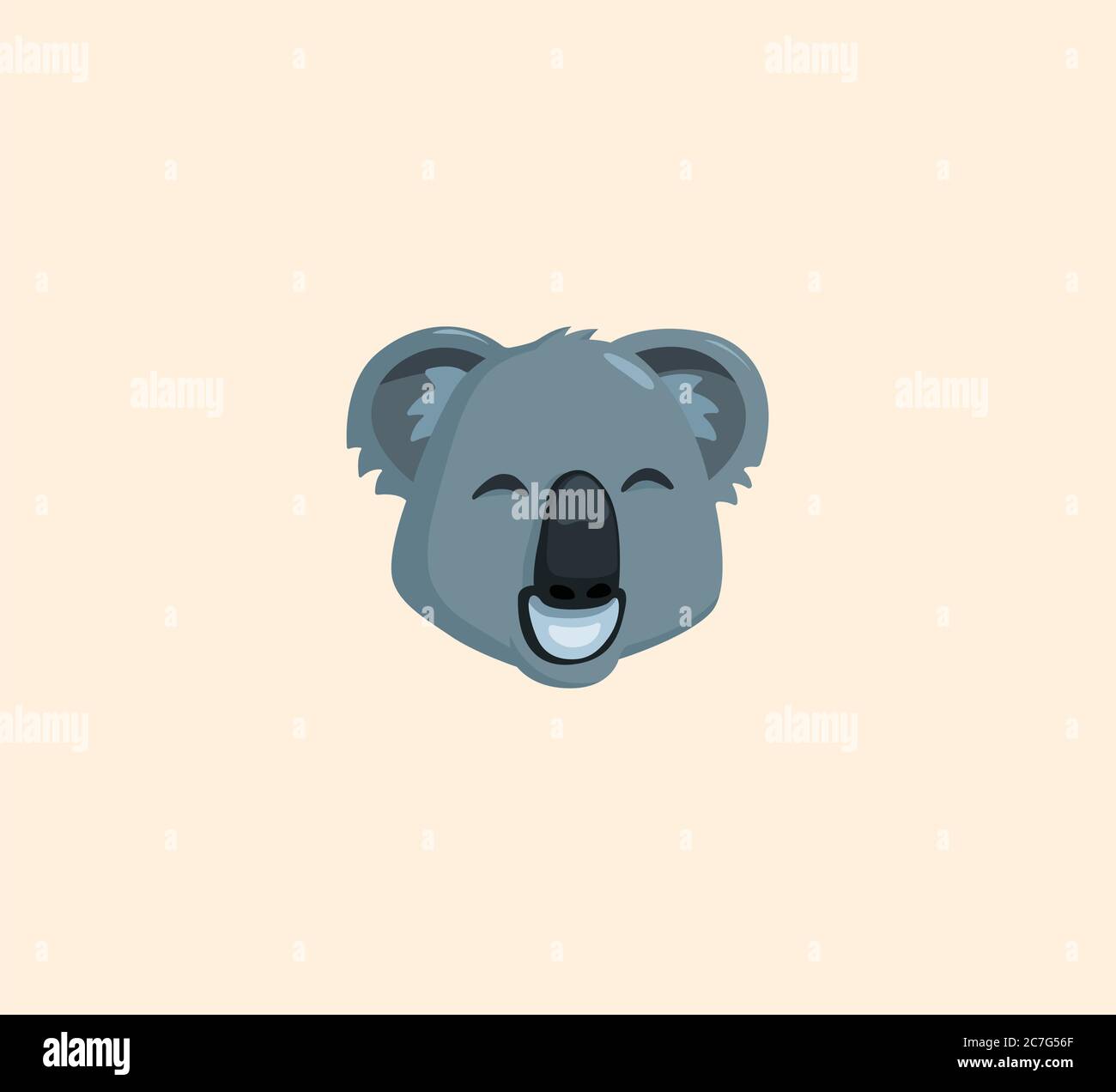 Koala face vector isolated illustration. Koala icon Stock Vector Image ...