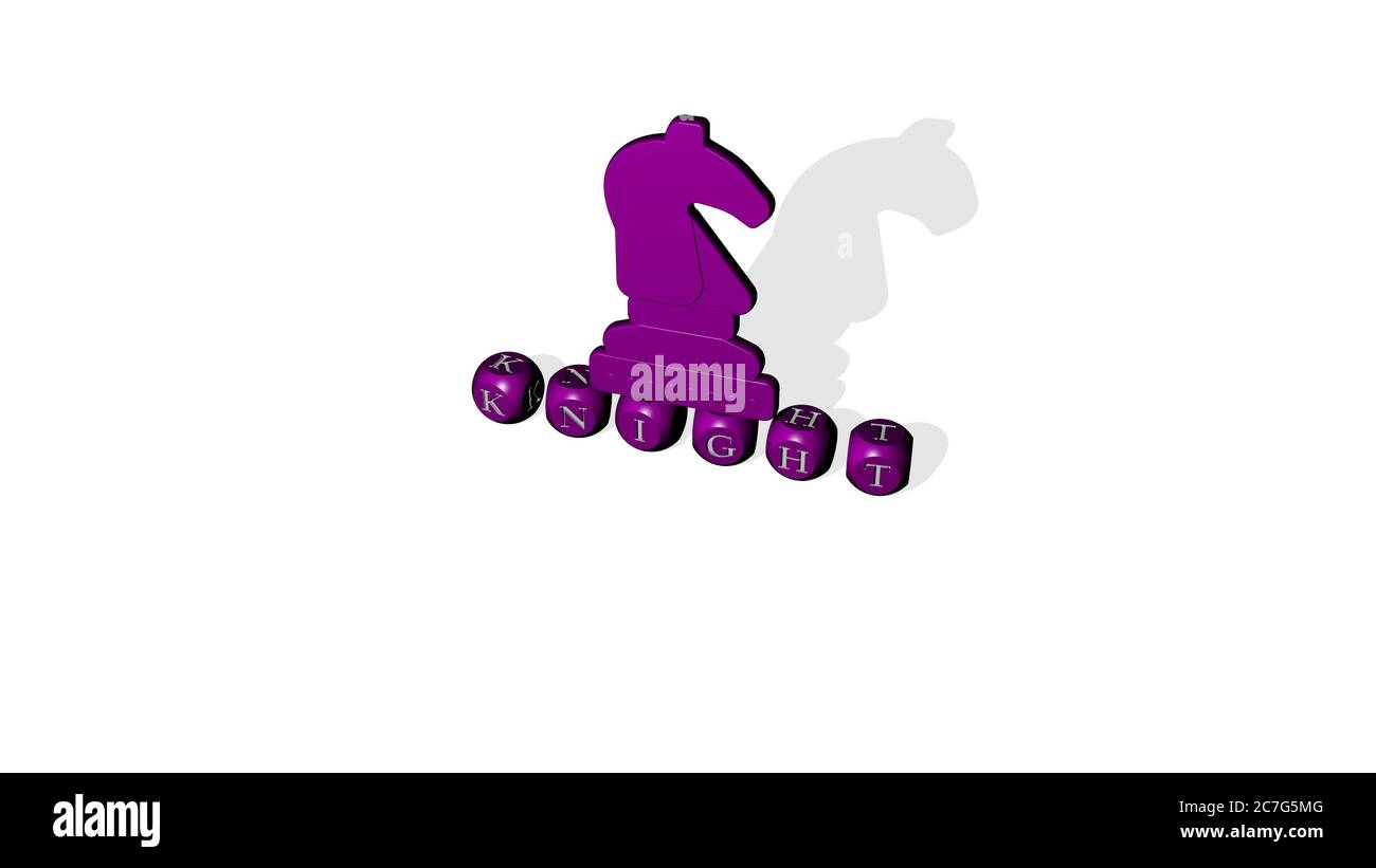 3D graphical image of KNIGHT vertically along with text built by ...